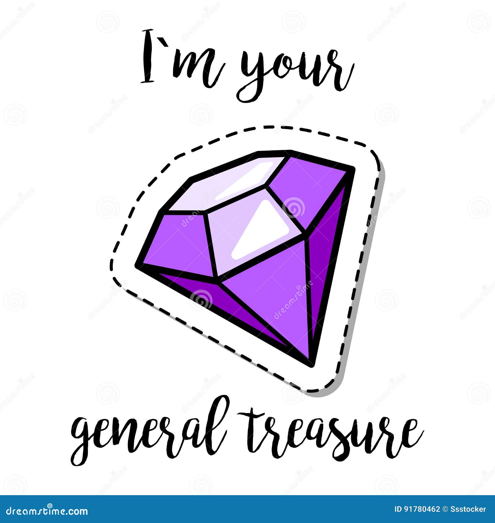 Piedra De Gema Del Elemento Del Remiendo De La Moda Ilustración del ...