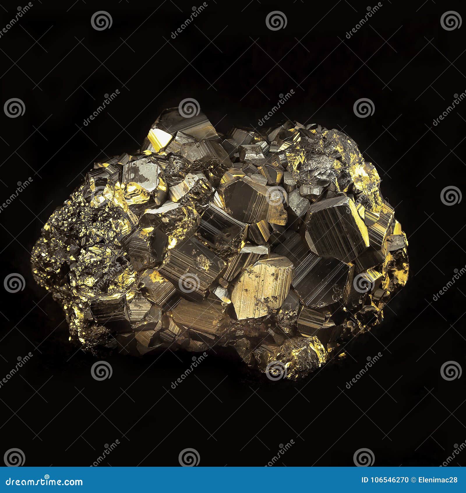 Piedra Mineral De Oro De La Pirita Foto de archivo - Imagen de papel ...