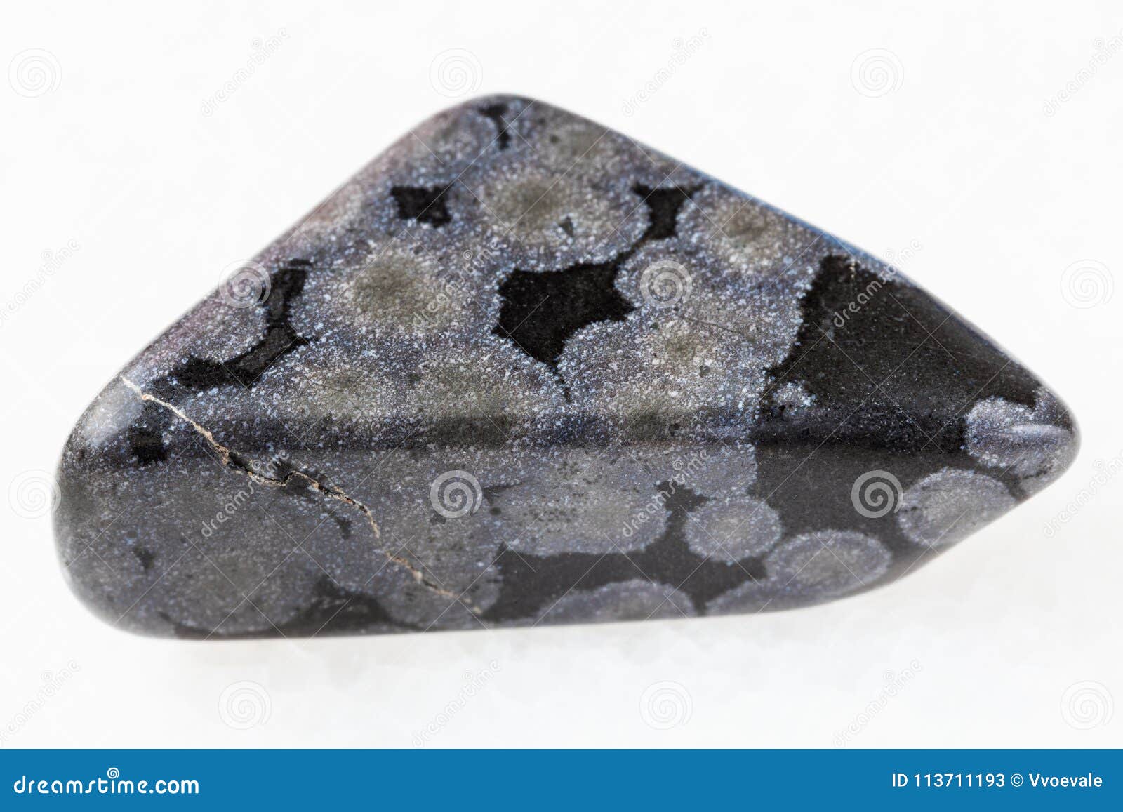 Piedra Pulida De Variolite En Blanco Imagen de archivo - Imagen de ...
