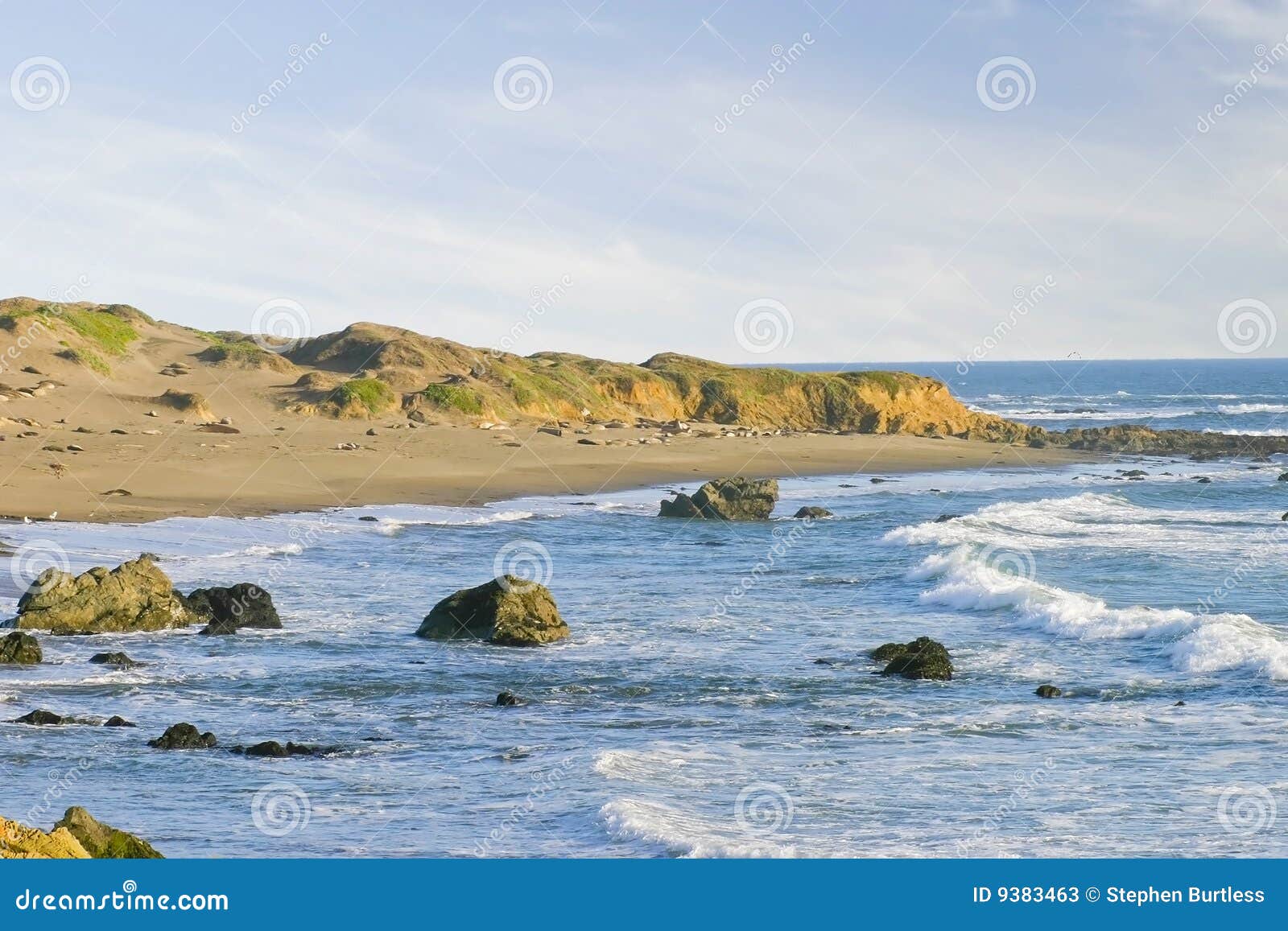Piedras Blancas Beach Cambria California Stock Image - Image of ...