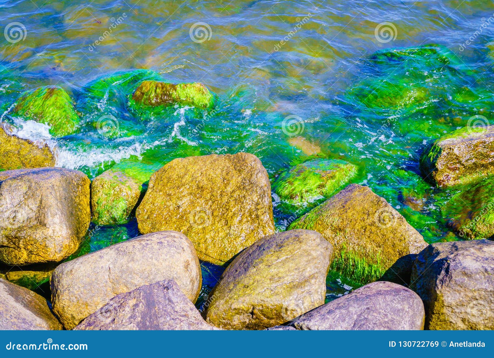 Piedras De La Roca En Agua Clara Imagen de archivo - Imagen de océano ...