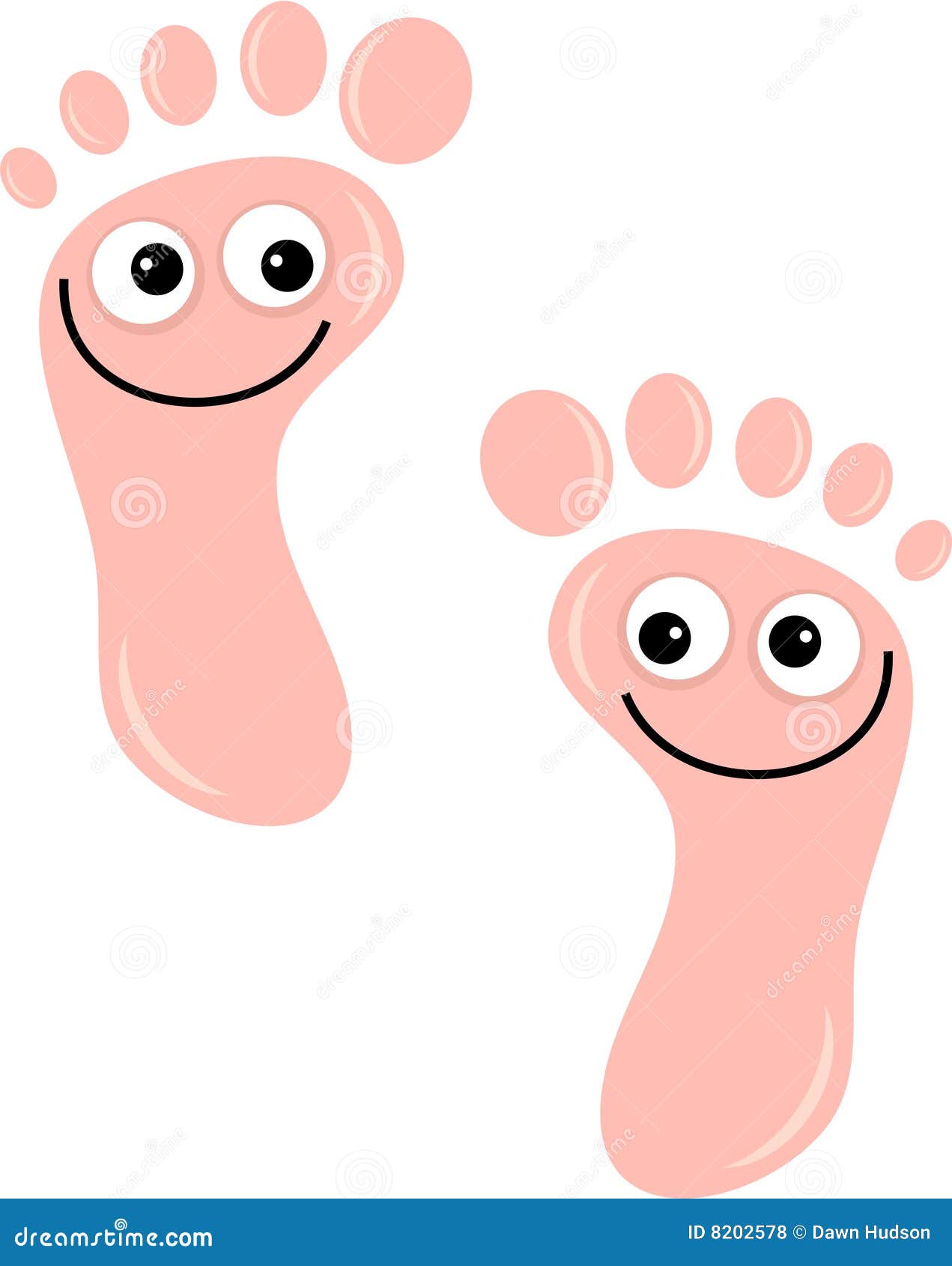 Pieds heureux illustration stock. Illustration du pieds - 8202578
