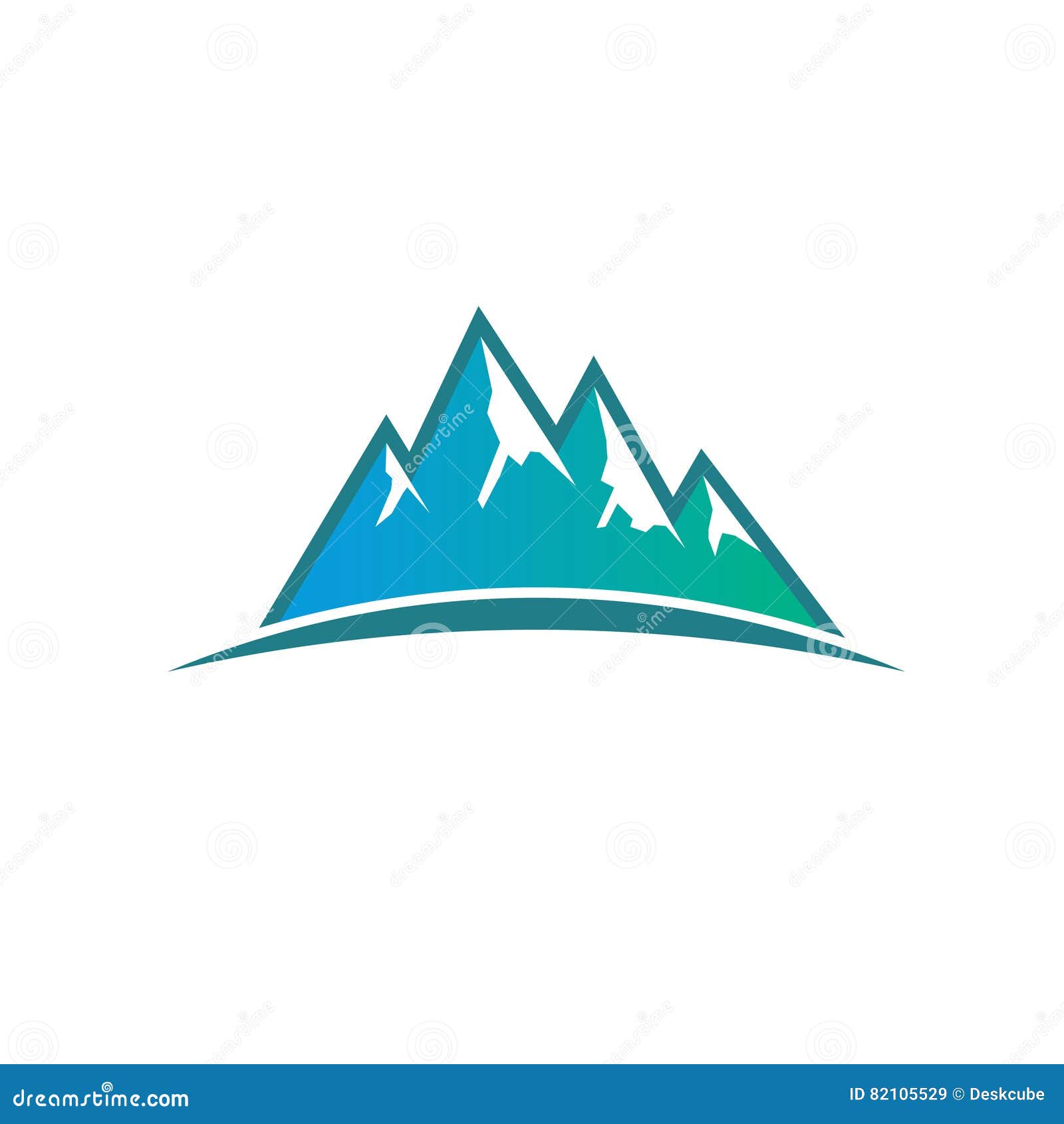 Pieken En Bergen Logo Illustration Vector Illustratie - Illustration of ...