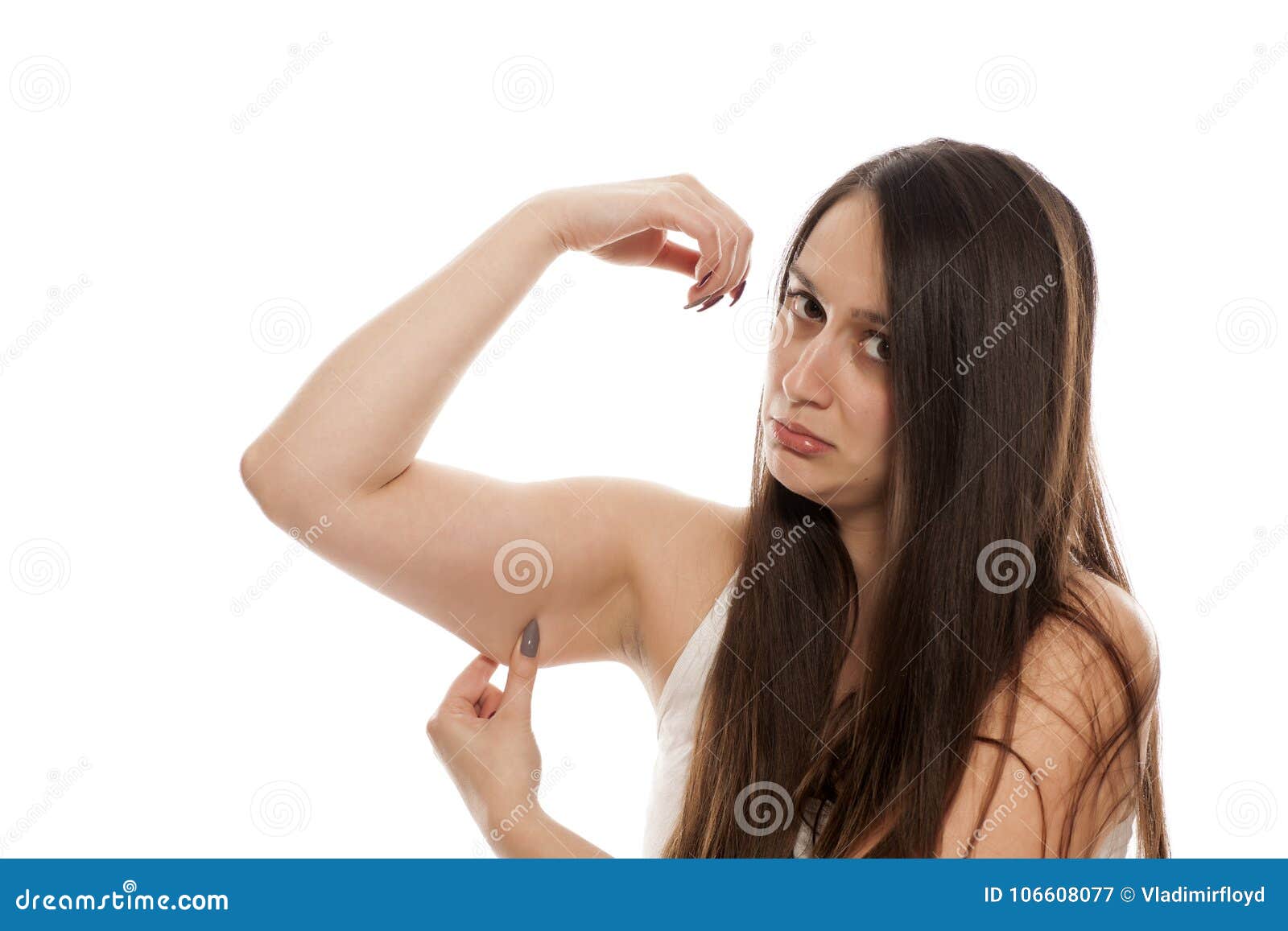 Piel floja del brazo imagen de archivo. Imagen de gente - 106608077