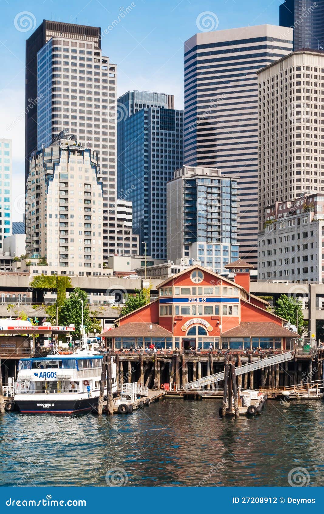 Pier 55 At Central Waterfront In Seattle, WA Editorial Photography ...