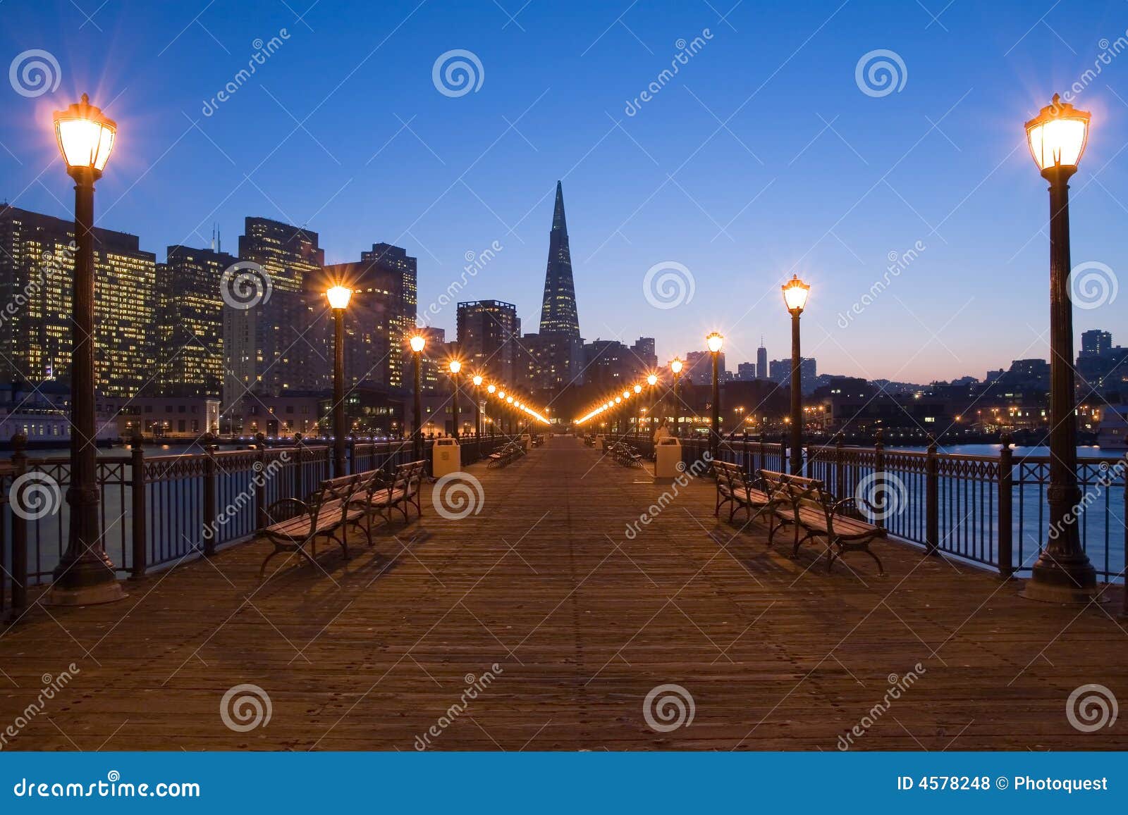 Pier 7 in San Francisco stock photo. Image of downtown - 4578248