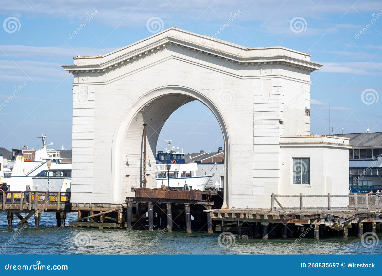 Pier 43 Arch in San Francisco California Stock Image - Image of beach ...
