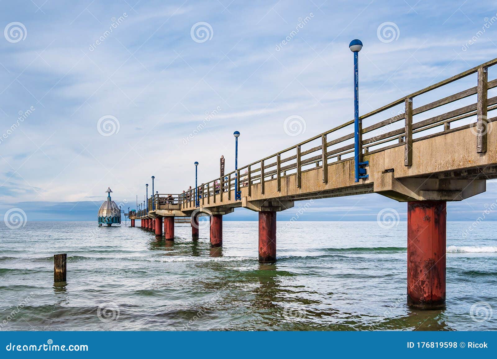 Pier on the Baltic Sea Coast in Zingst, Germany Stock Photo - Image of ...