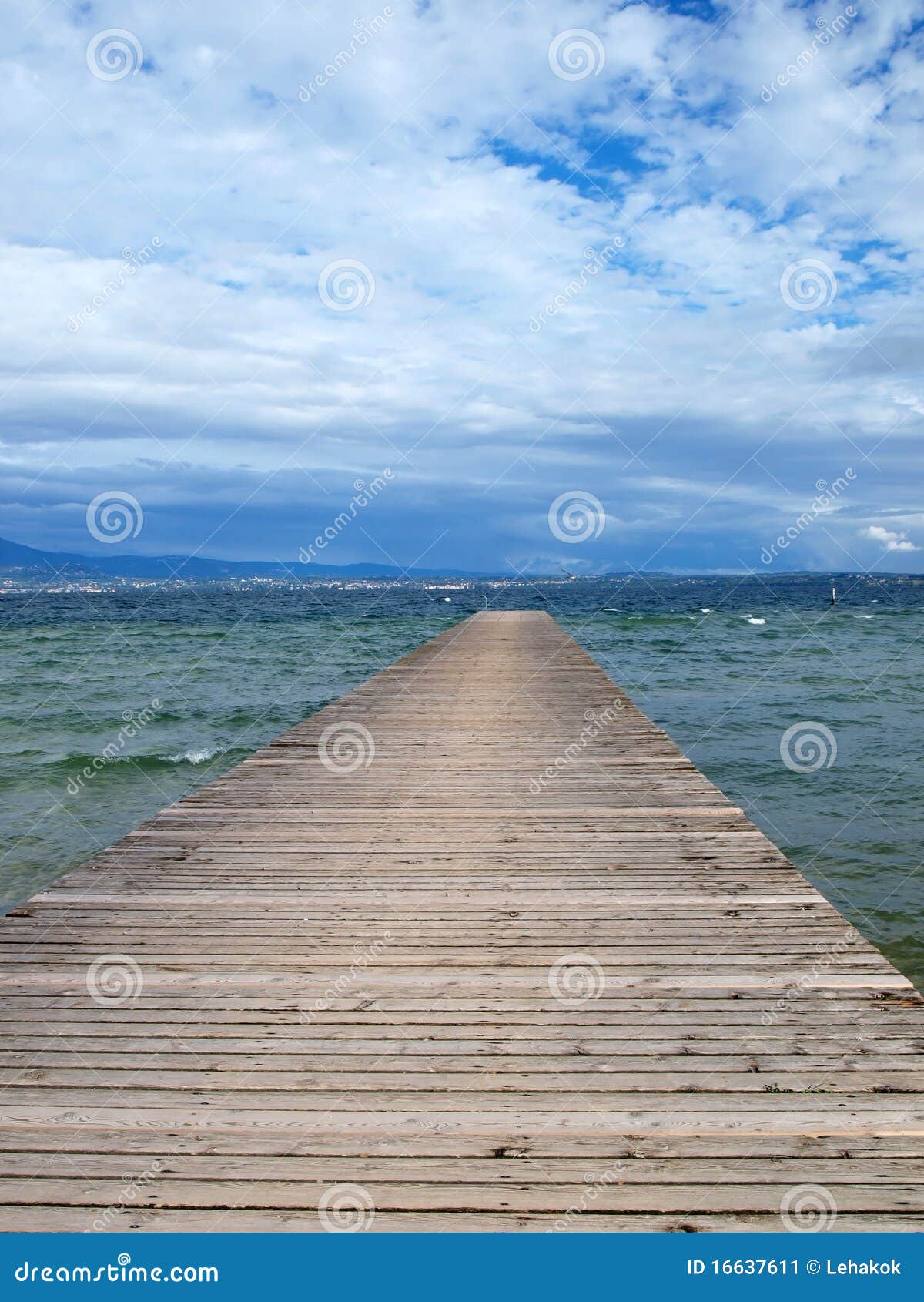 Pier, blue sky and clouds stock image. Image of scenic - 16637611