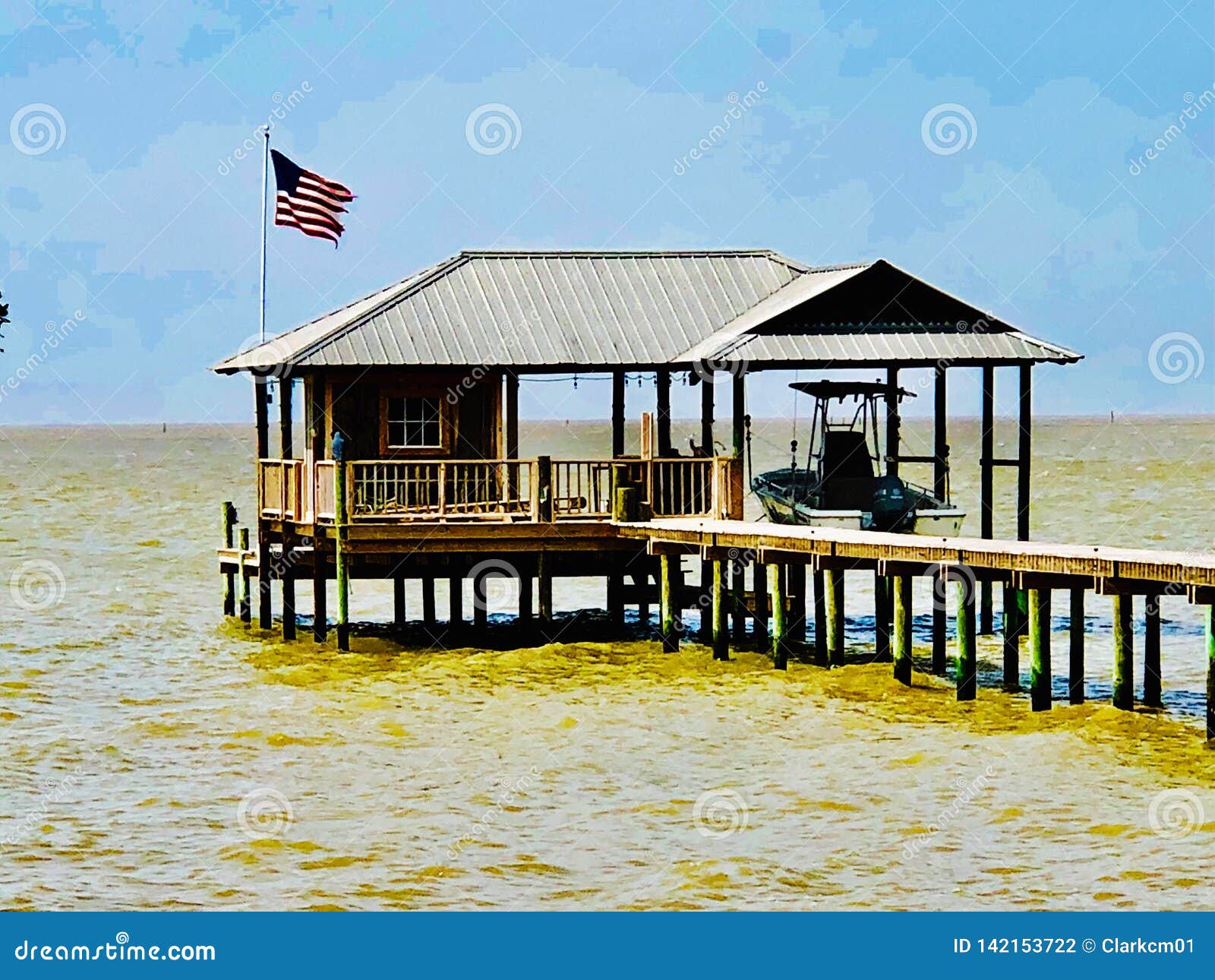 Pier and boardwalk stock photo. Image of boardwalk, pier - 142153722