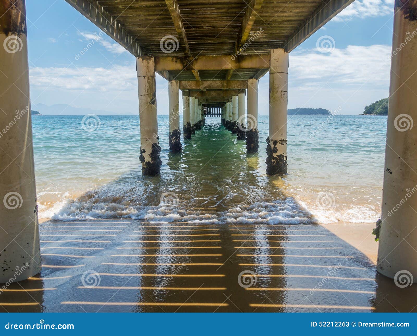 Pier in Brazil stock image. Image of beautiful, waves - 52212263