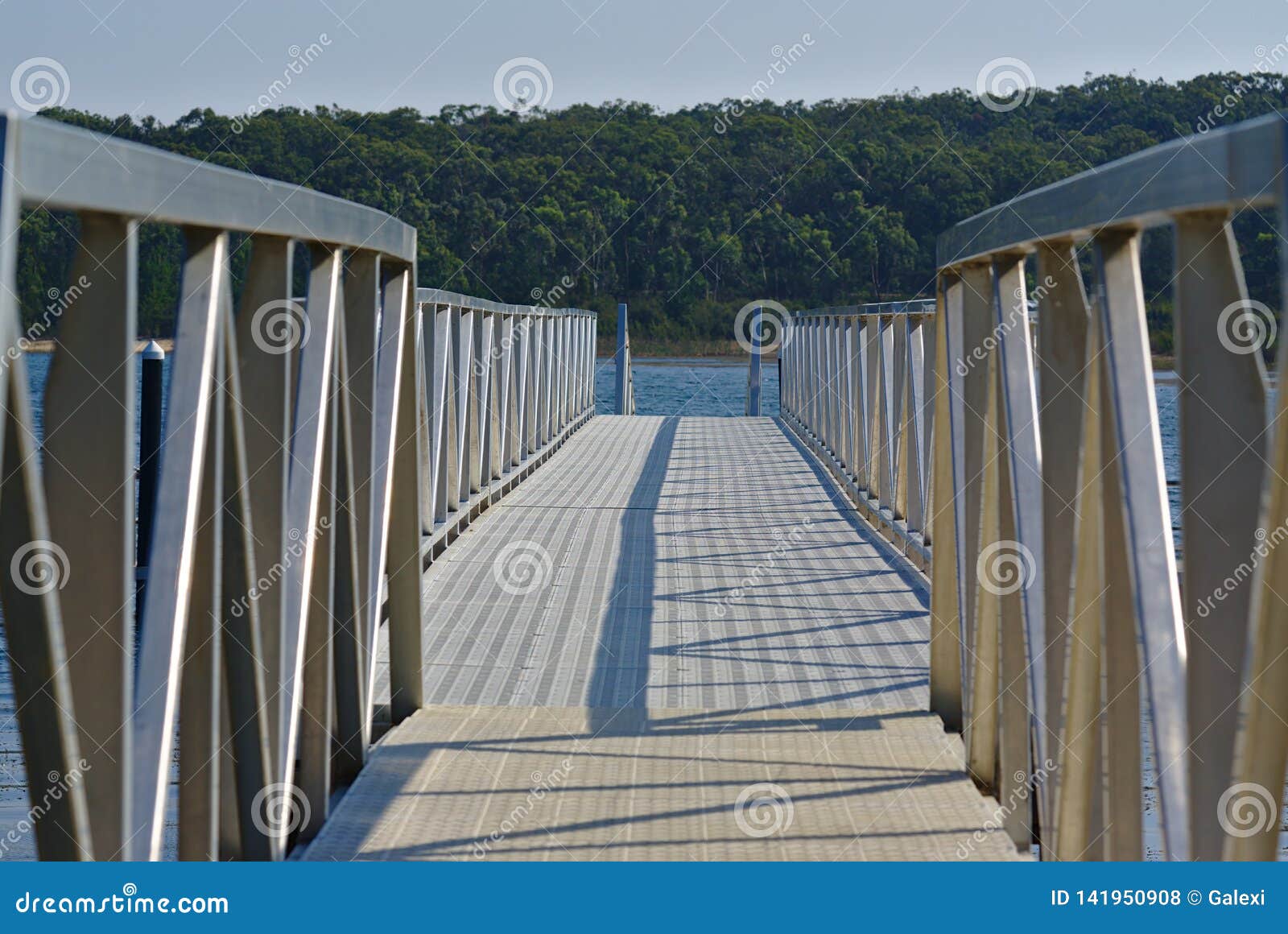Pier Bridge with Silver Gate Stock Photo - Image of bridge, jetty ...