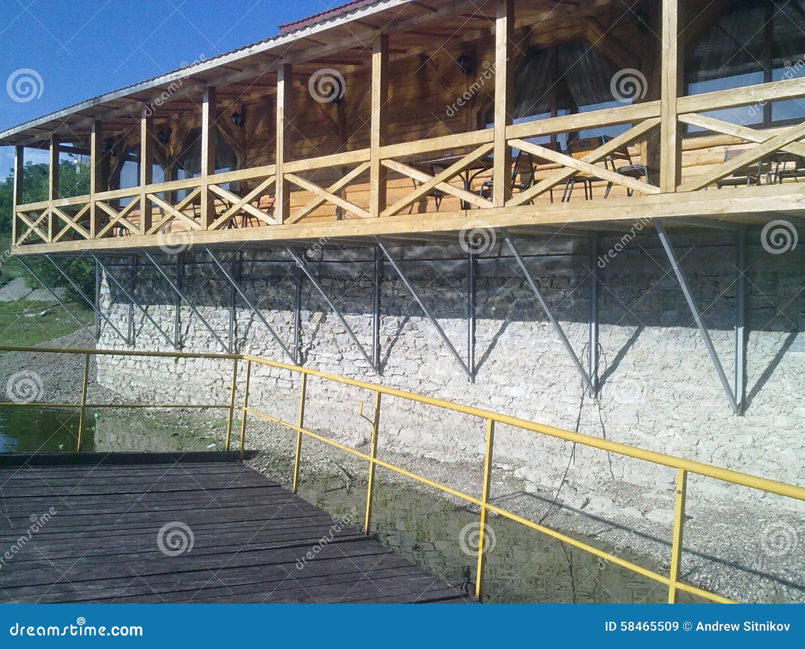 Pier and Cafe Over the Water Stock Image - Image of water, cafe: 58465509