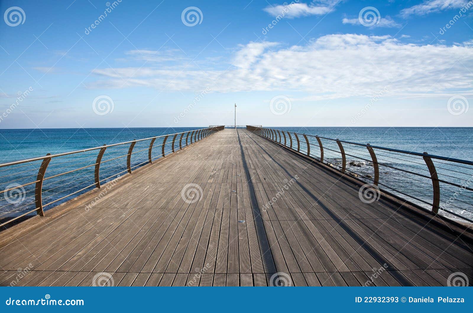 Pier in Ceriale (Italy) stock image. Image of sunny, boardwalk - 22932393
