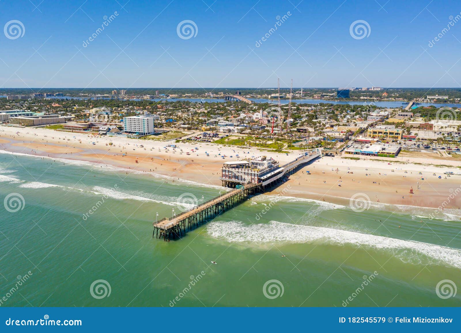 Pier at Daytona Beach FL USA Stock Image - Image of pier, spring: 182545579