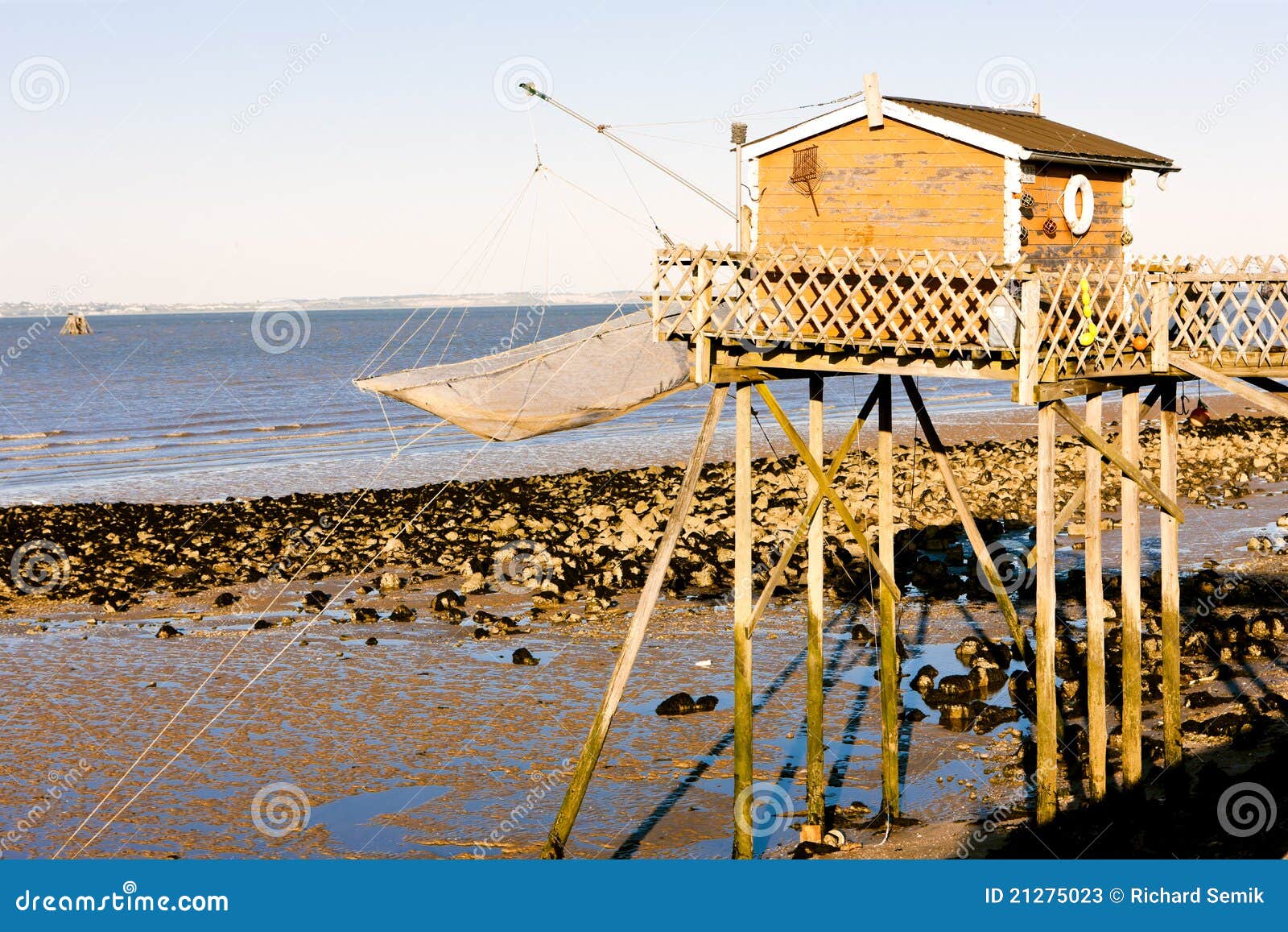 Pier with fishing net stock image. Image of locations - 21275023