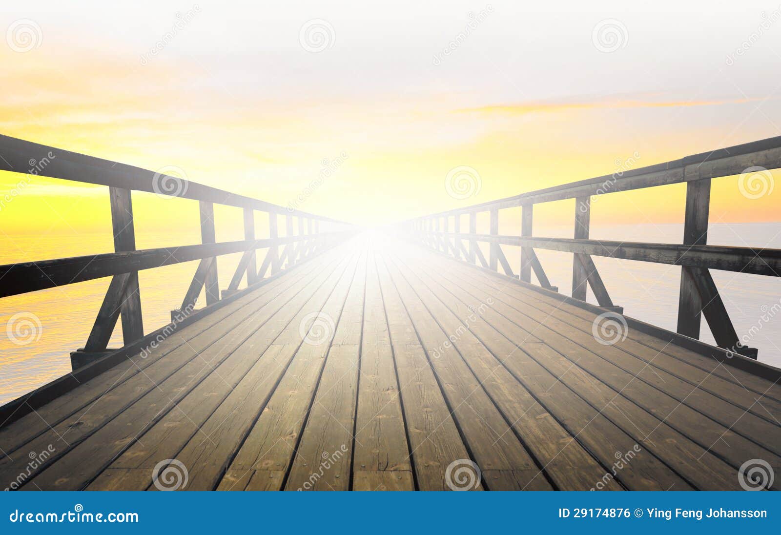 Pier in fog stock photo. Image of sunrise, pier, orange - 29174876