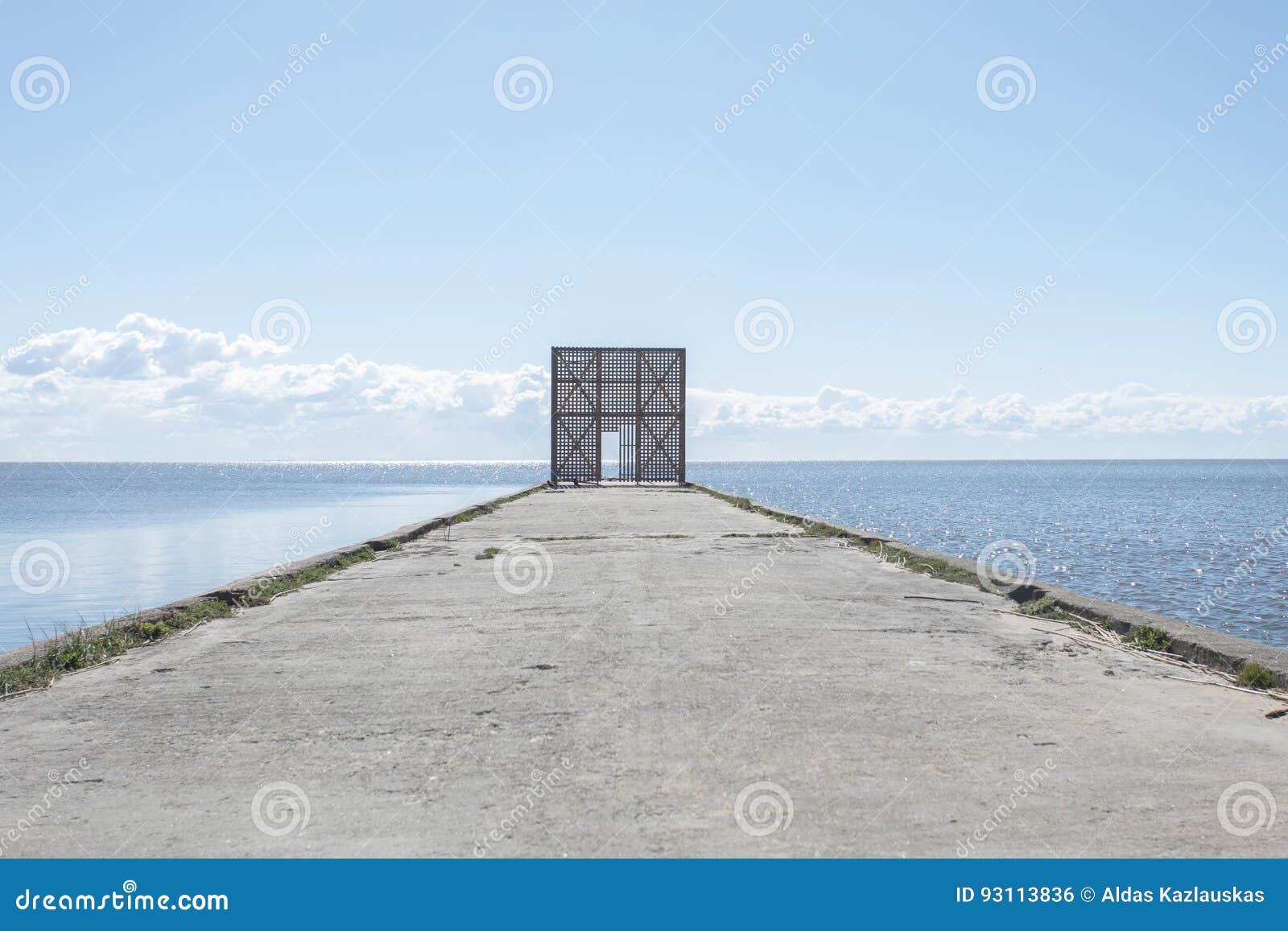 Pier gates stock photo. Image of dock, gate, blue, ocean - 93113836