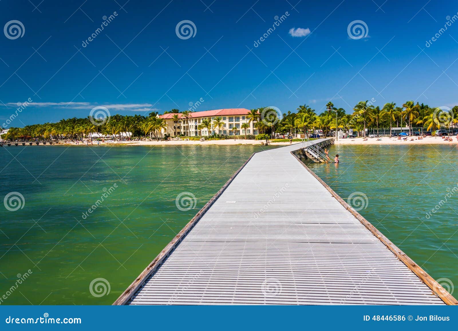 Pier in the Gulf of Mexico in Key West, Florida. Stock Photo - Image of ...