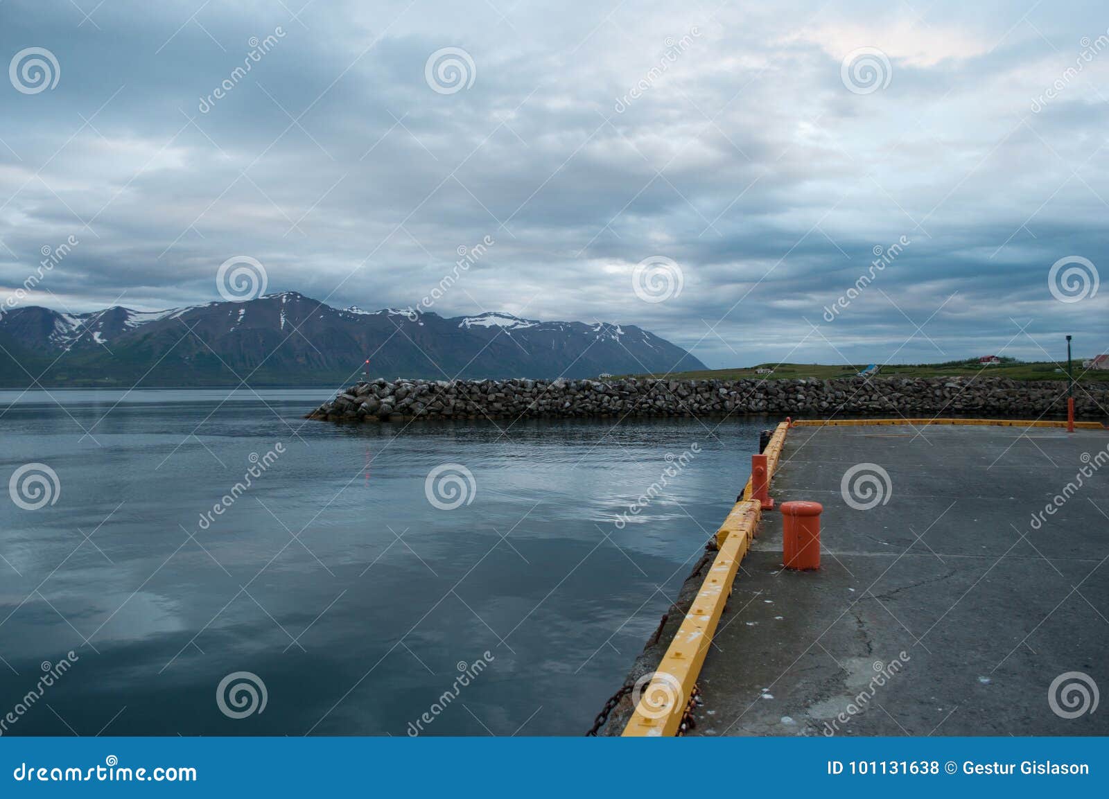 Pier on island in Iceland stock photo. Image of north - 101131638