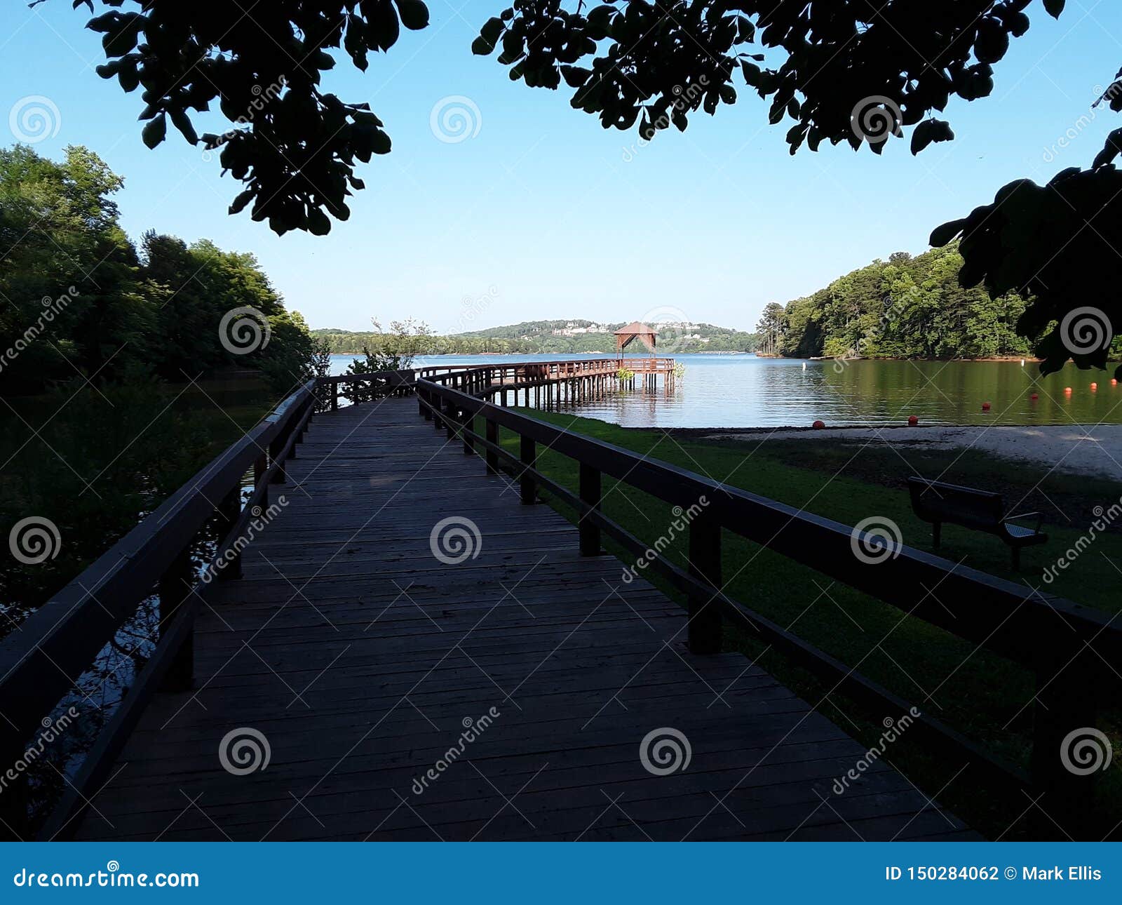Pier on lake stock photo. Image of pier, scenery, scenes - 150284062