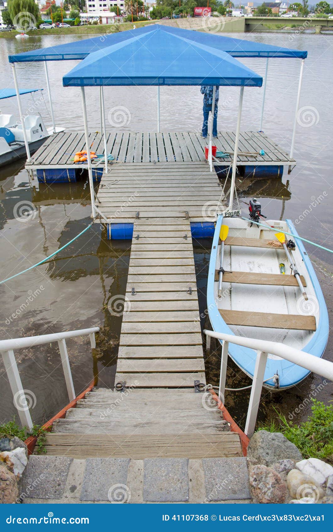 Pier stock photo. Image of banks, view, ship, boat, rowing - 41107368