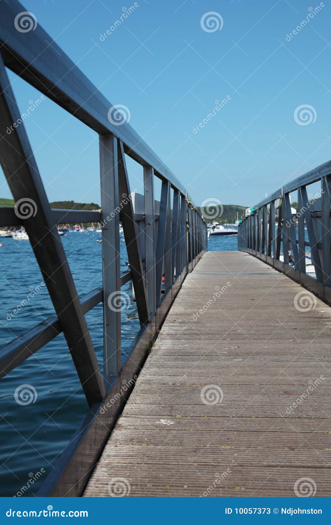 Pier with metal railings stock image. Image of seaside - 10057373