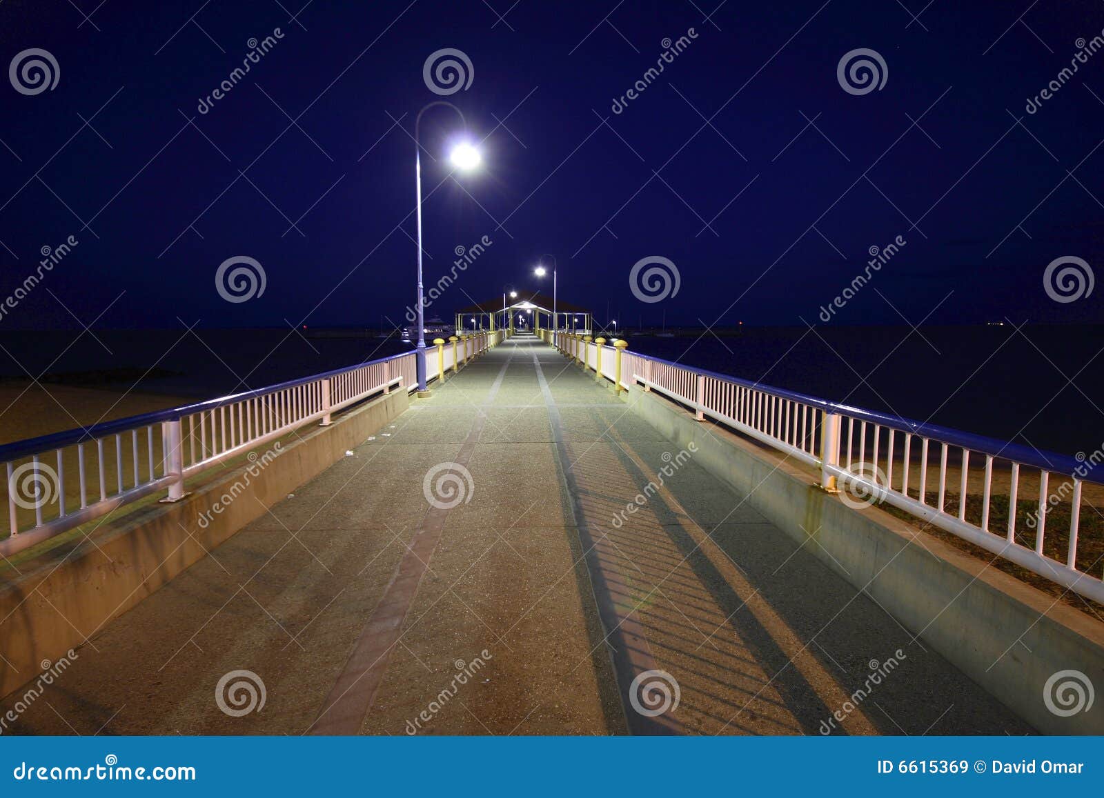 Pier at night stock image. Image of boardwalk, ocean, walk - 6615369