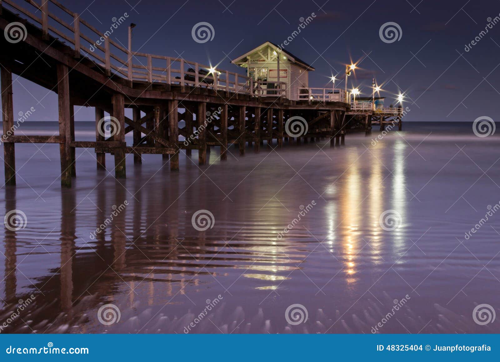 Pier night stock photo. Image of lake, ocean, shore, coast - 48325404