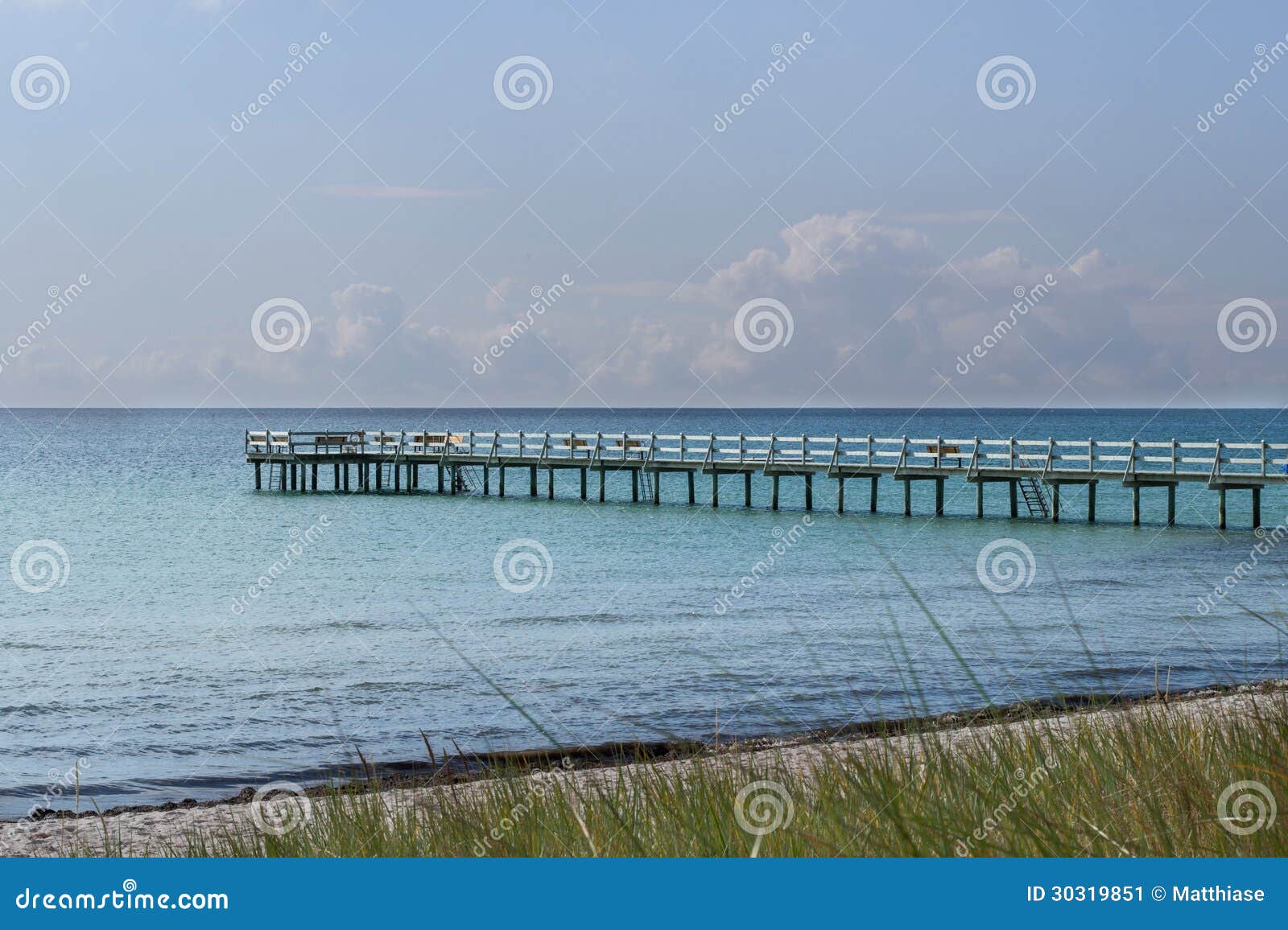 Pier and ocean stock image. Image of vegetation, vacation - 30319851