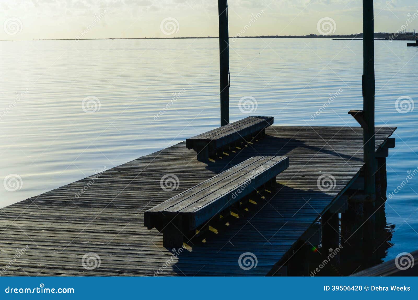 Pier Overlooking the Bay stock photo. Image of water - 39506420