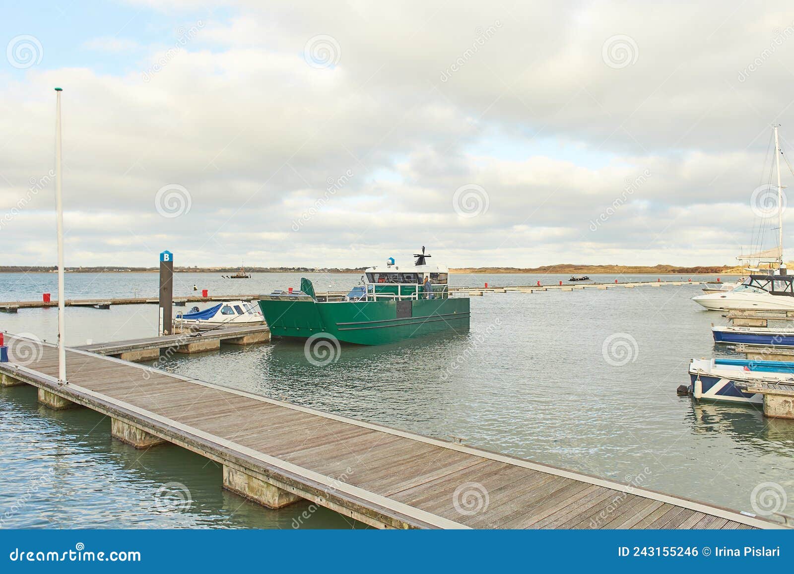 Pier with Parked Boats, Yachts in Harbor. Editorial Photo - Image of ...