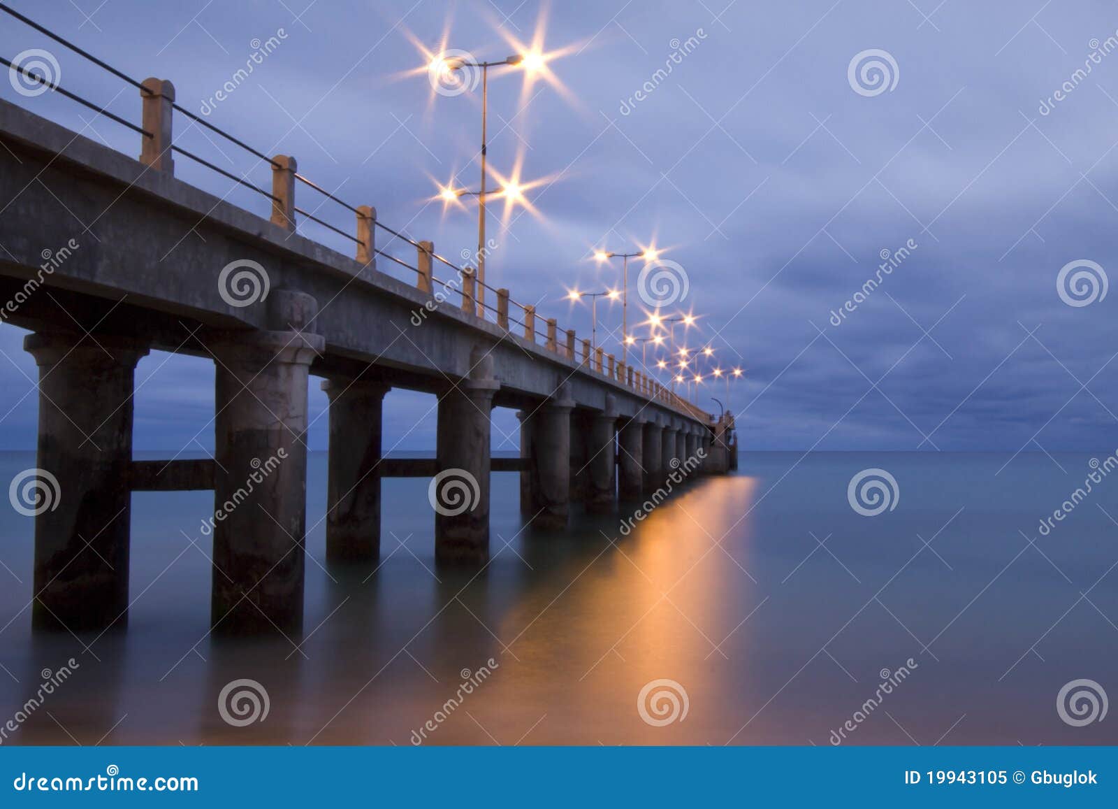 Pier in Porto Santo by Evening Stock Image - Image of water, sand: 19943105