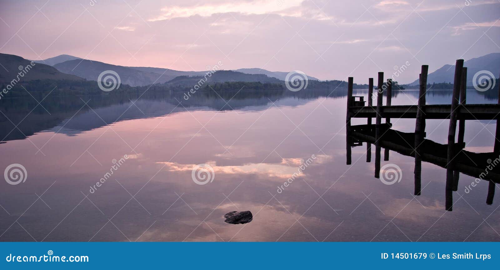 Pier Reflections at Dusk stock image. Image of serene - 14501679