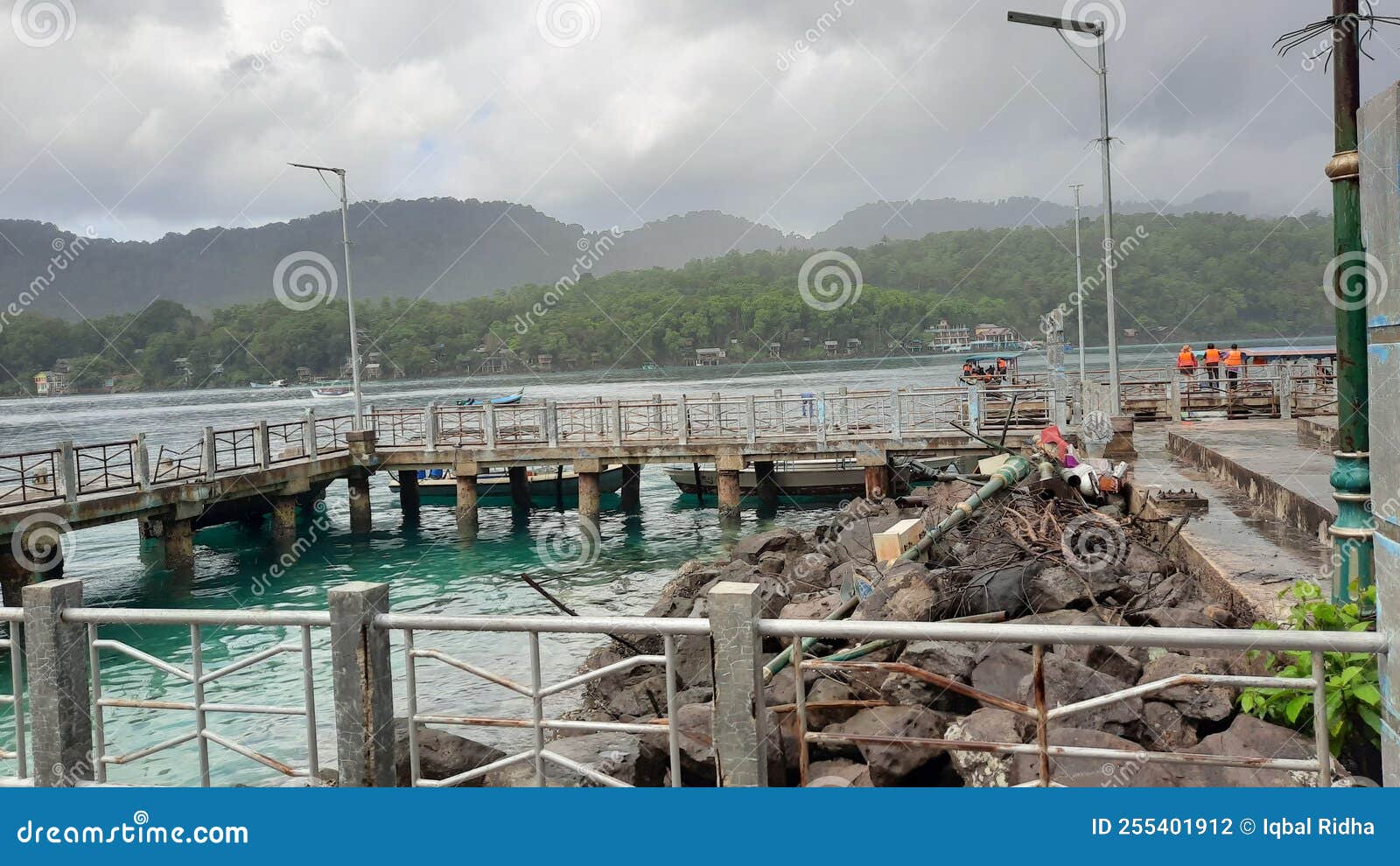 Pier on Rubiah Island, Sabang Indonesia Stock Photo - Image of bridge ...