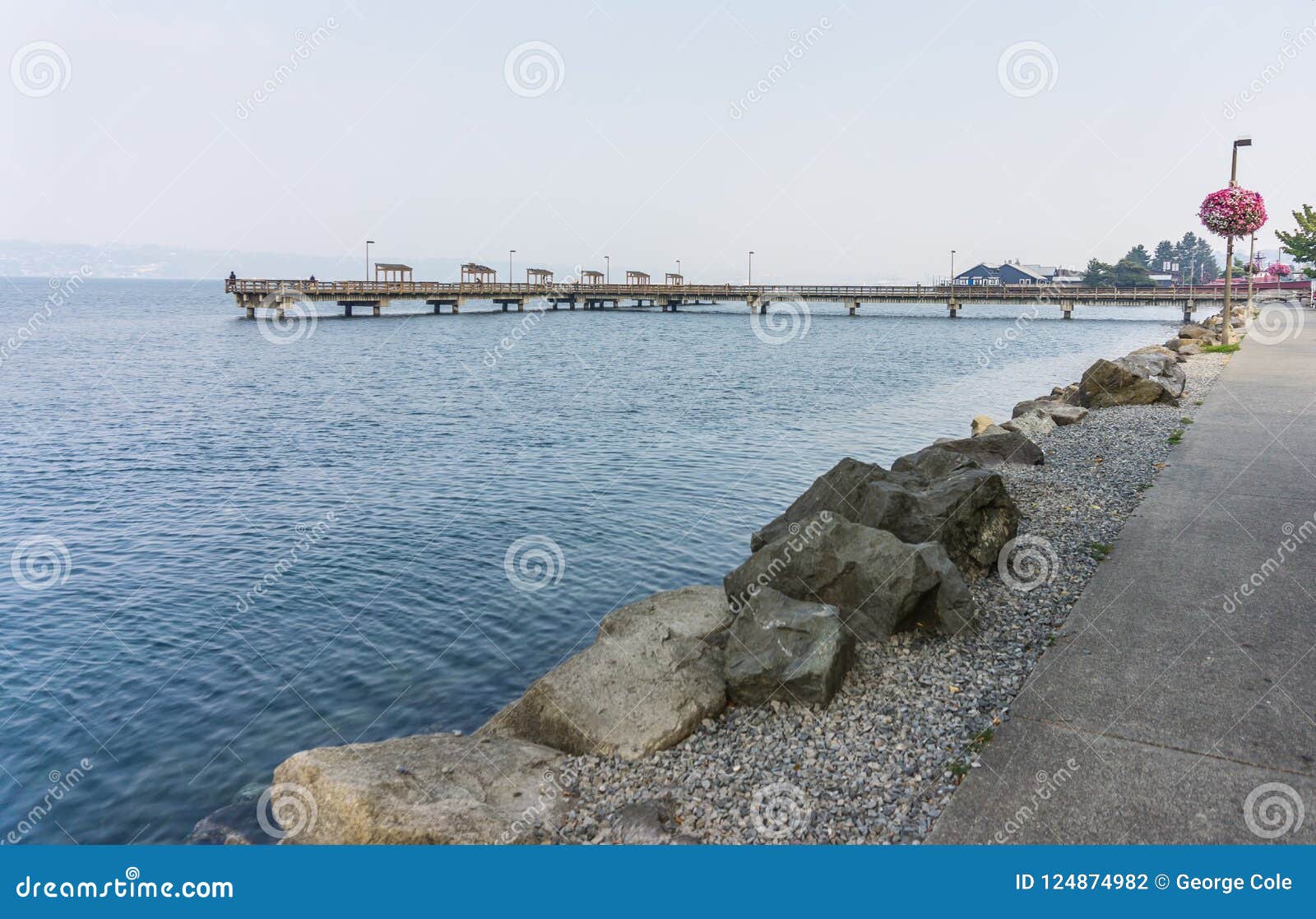 Pier in Ruston stock photo. Image of washington, outdoors - 124874982