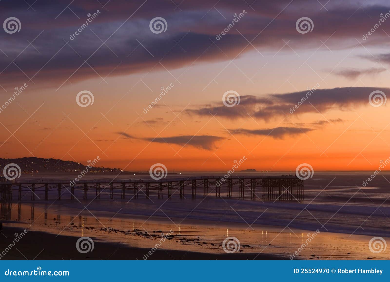 Pier in San Diego at Sunset Stock Photo - Image of sunset, ocean: 25524970