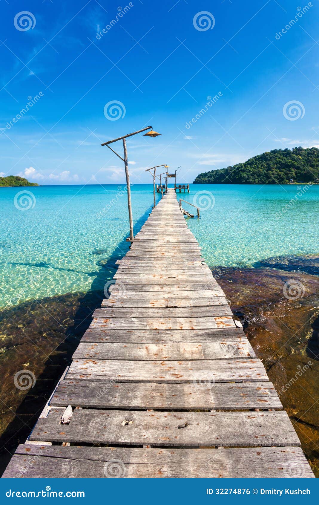 Pier in the sea stock photo. Image of nature, landscape - 32274876