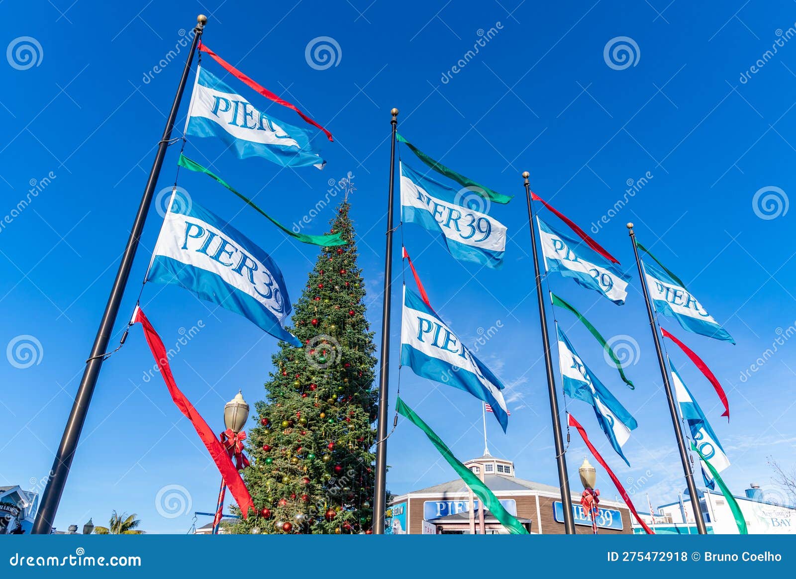 Pier 39 Signs stock photo. Image of christmas, california - 275472918