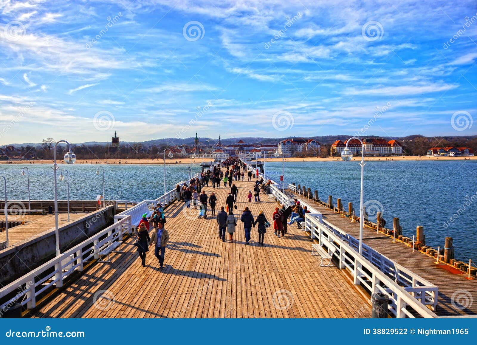 Pier in Sopot, Poland editorial photography. Image of planks - 38829522