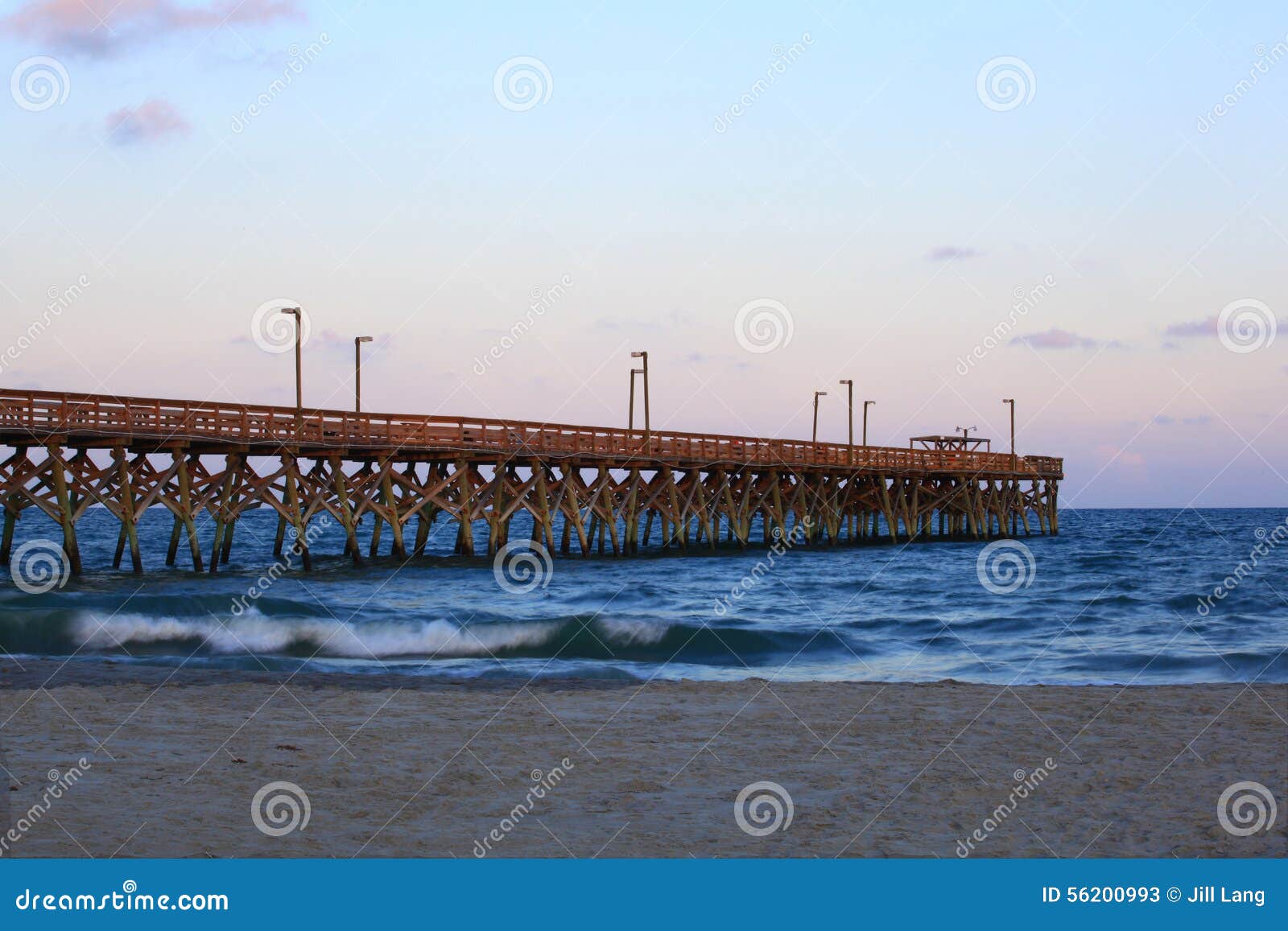 Pier in South Carolina stock image. Image of sand, piers - 56200993