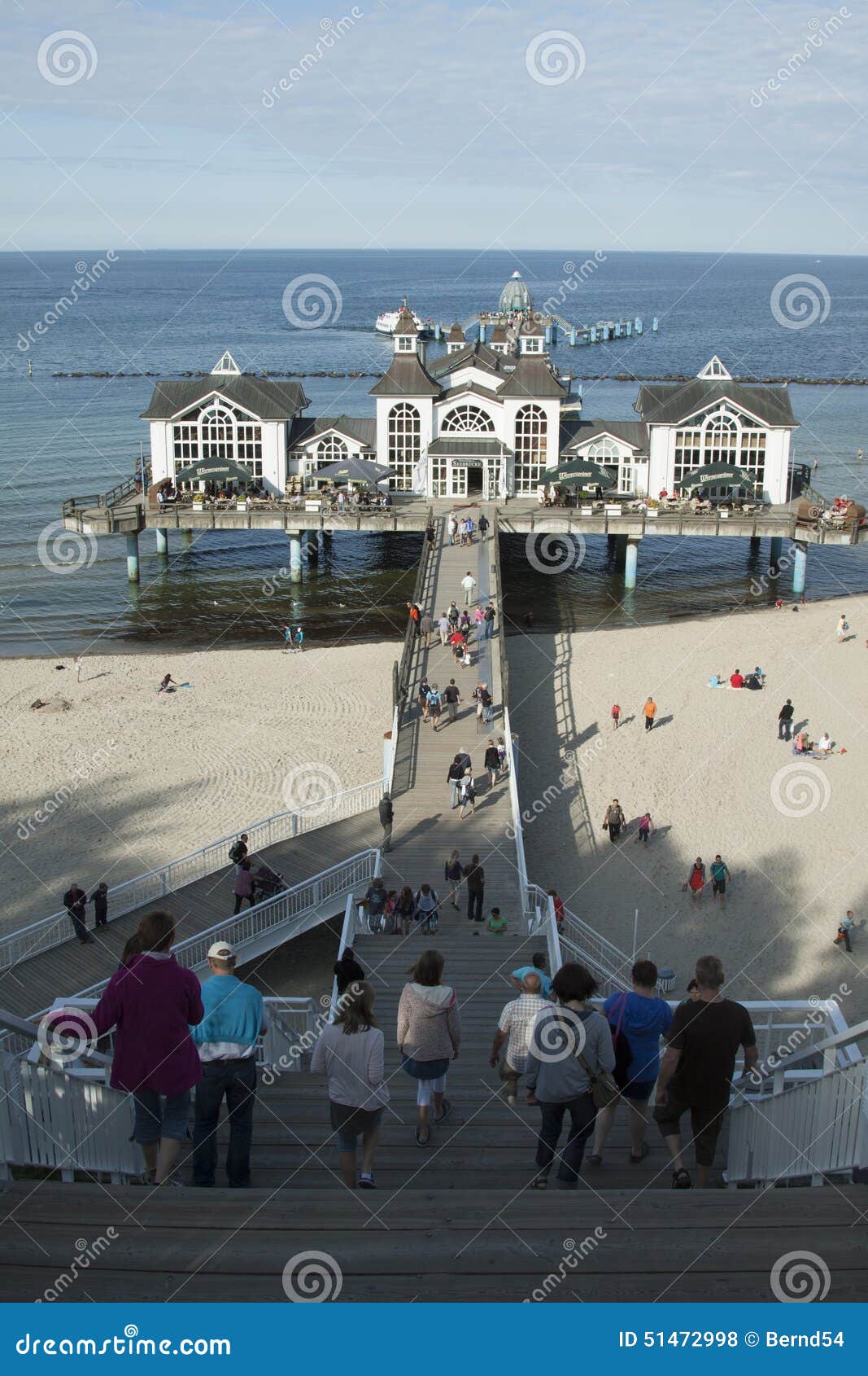 Pier stairs editorial stock photo. Image of wood, reconstructed - 51472998