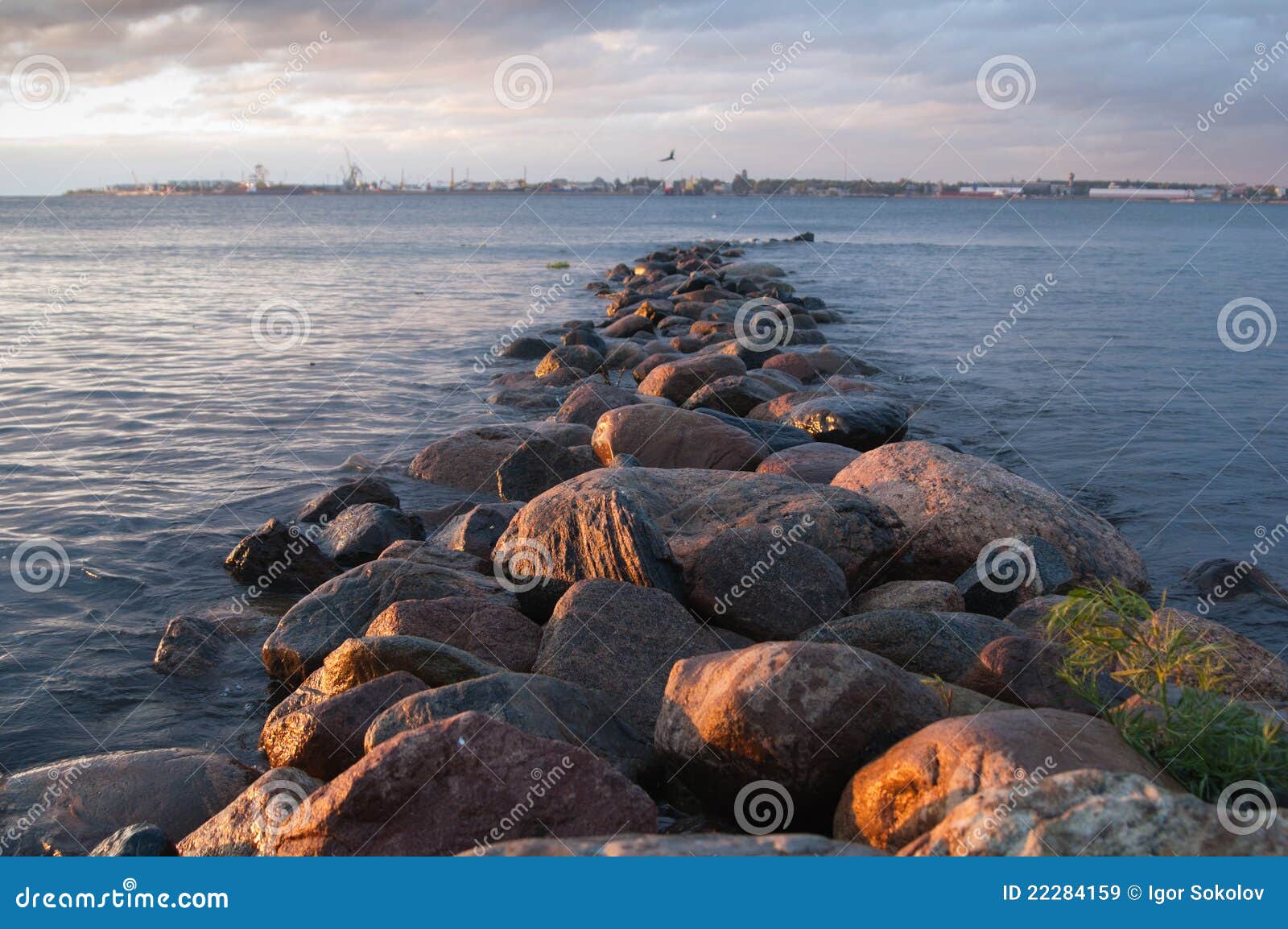 Pier from stones stock image. Image of nature, stone - 22284159