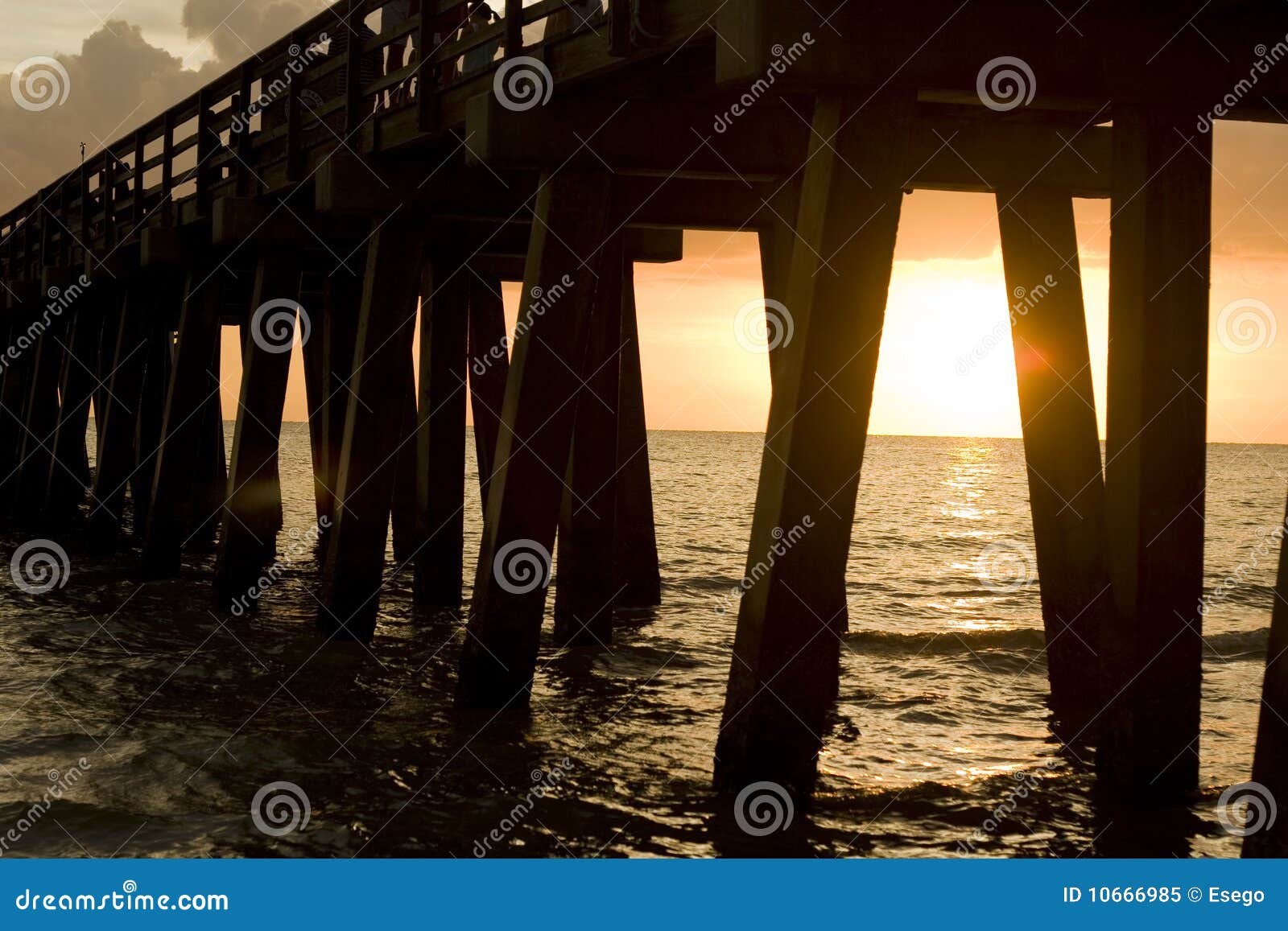 Pier at Sunset stock image. Image of private, navy, idyllic - 10666985