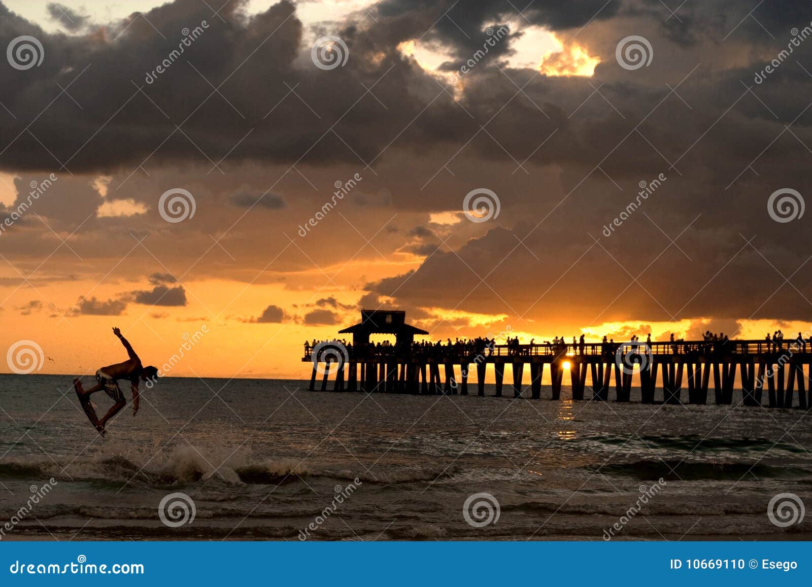 Pier at Sunset stock photo. Image of laguna, navy, summer - 10669110