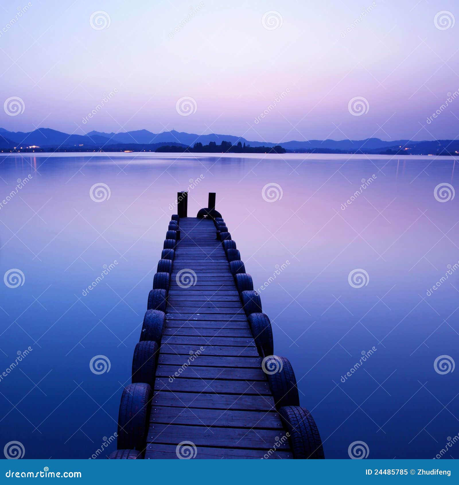 Pier with sunset stock image. Image of pier, bridge, peaceful - 24485785