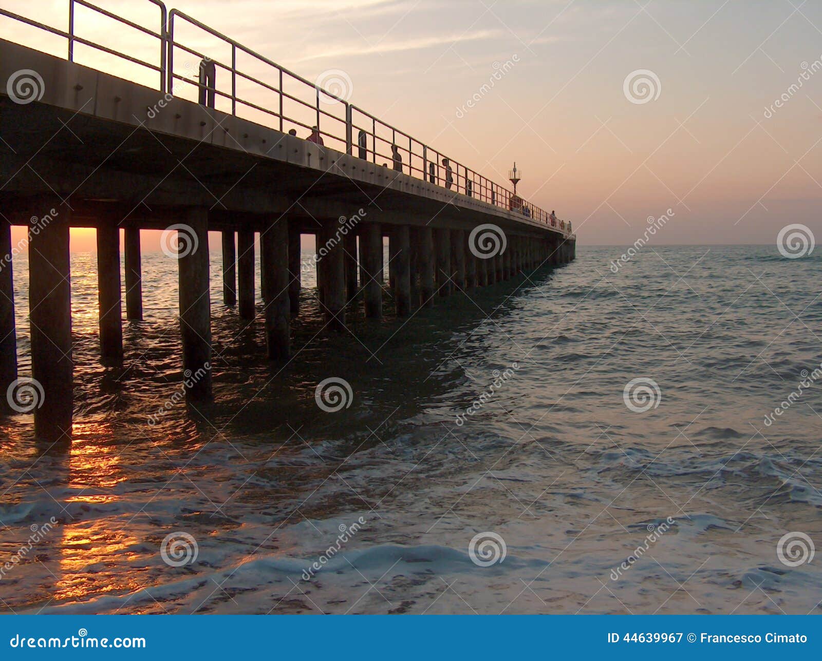 Pier at sunset stock image. Image of oceanside, ocean - 44639967