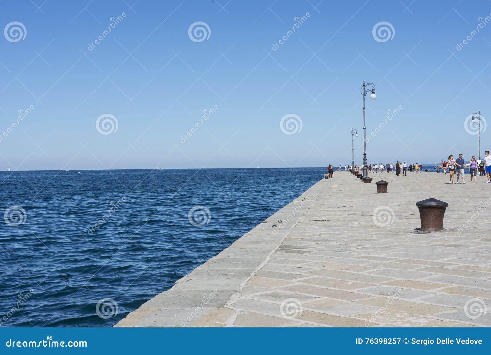 Pier in Trieste editorial photography. Image of dock - 76398257