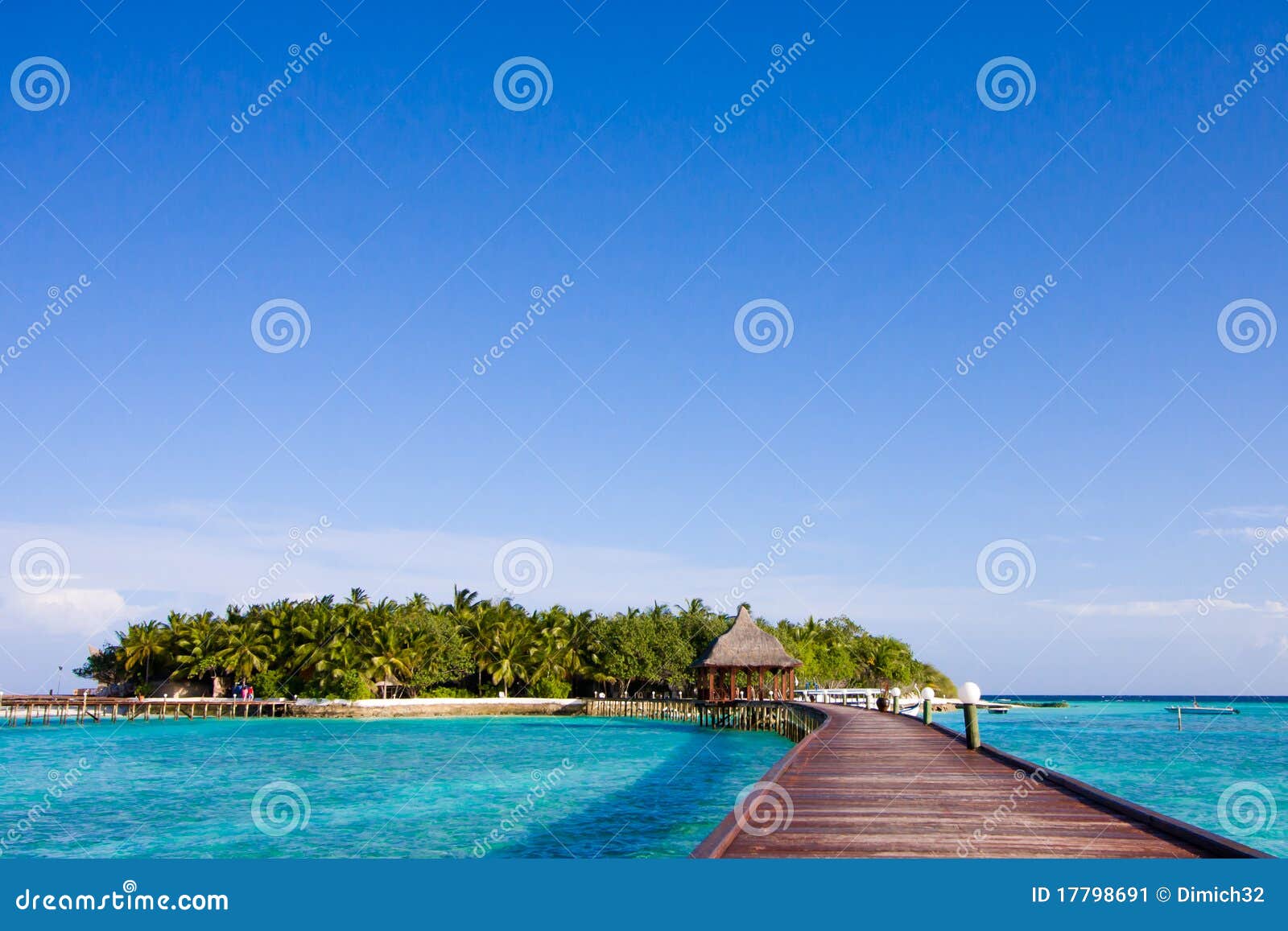 Pier on the Tropical Island Stock Image - Image of blue, destinations ...