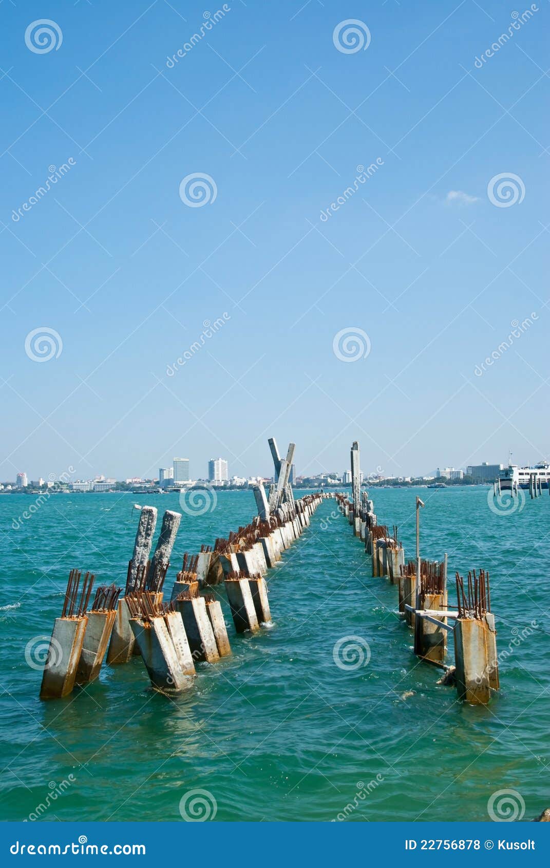 Pier under construction stock photo. Image of marina - 22756878